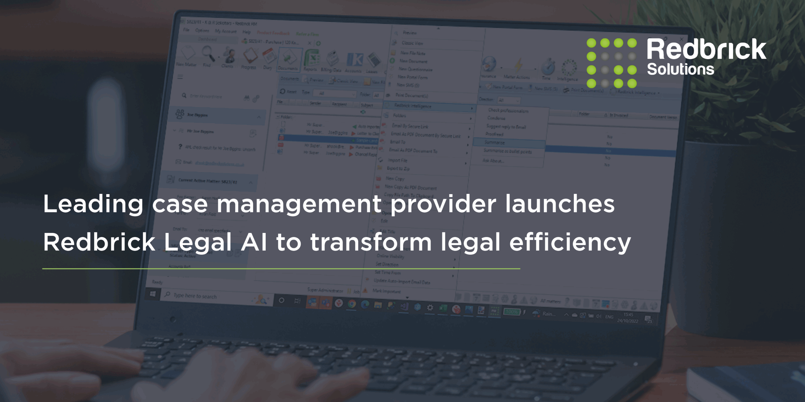 Leading case management provider launches Redbrick Legal AI